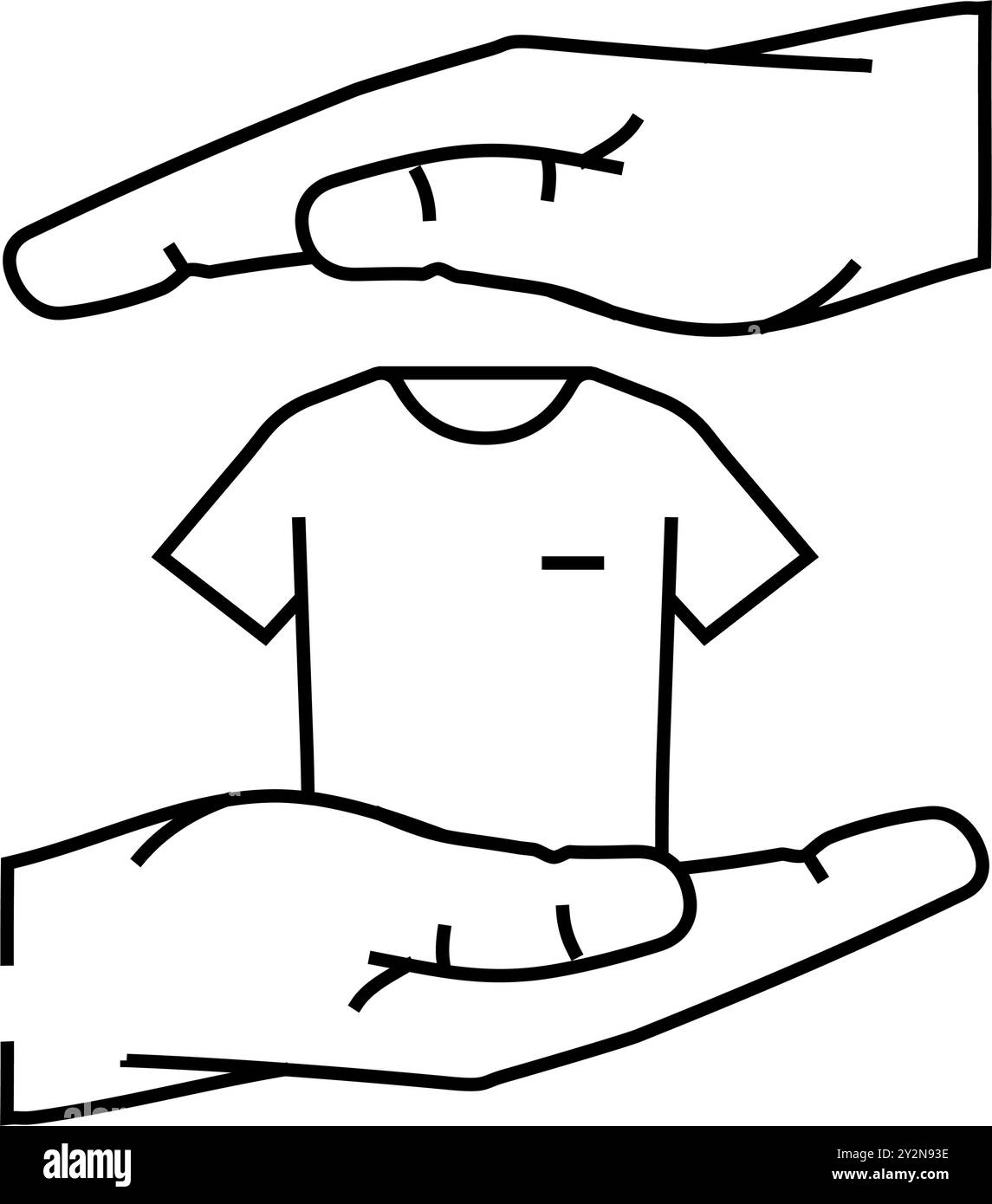 ethical production sustainable fashion line icon vector illustration ...