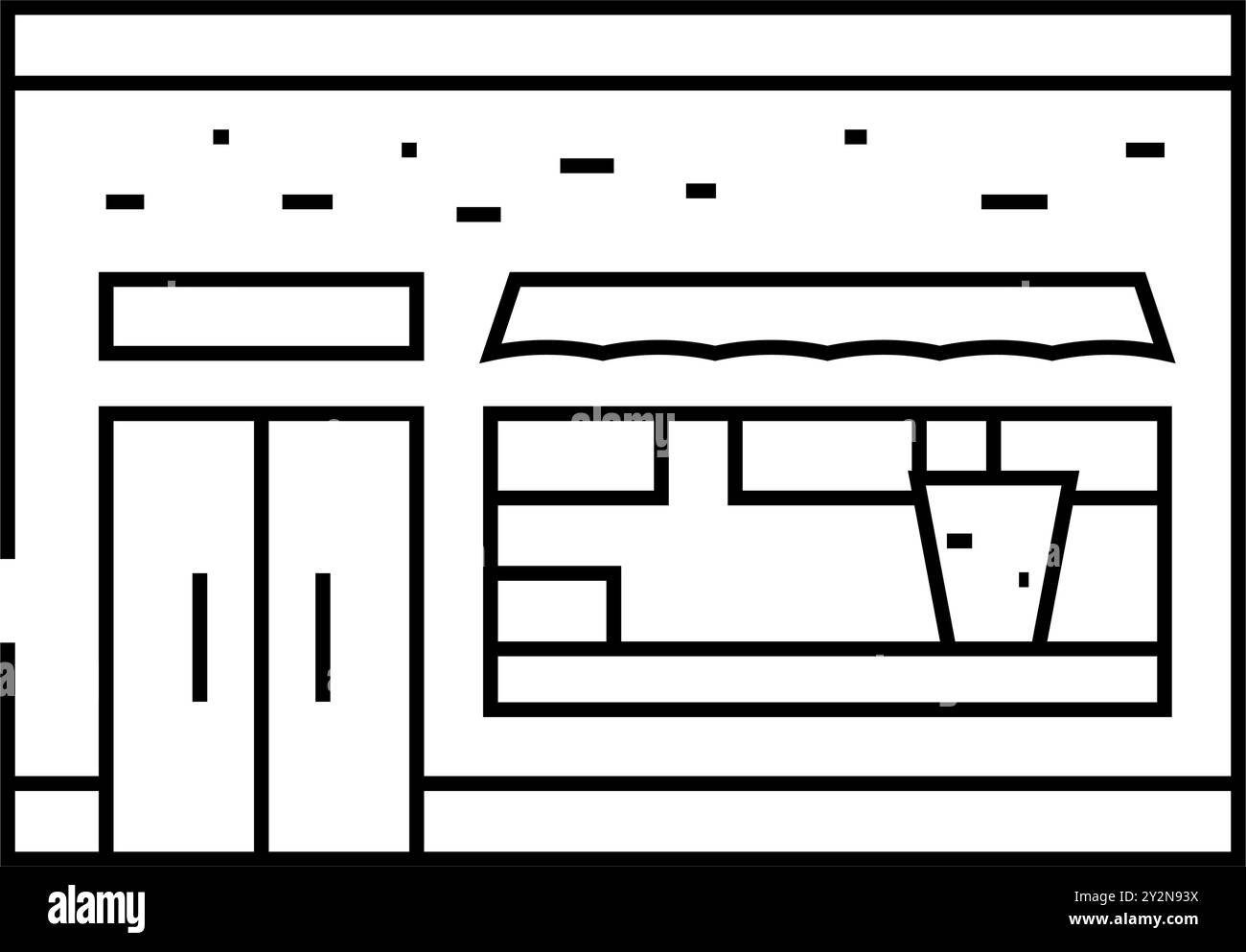 tapas bar street cafe line icon vector illustration Stock Vector Image ...