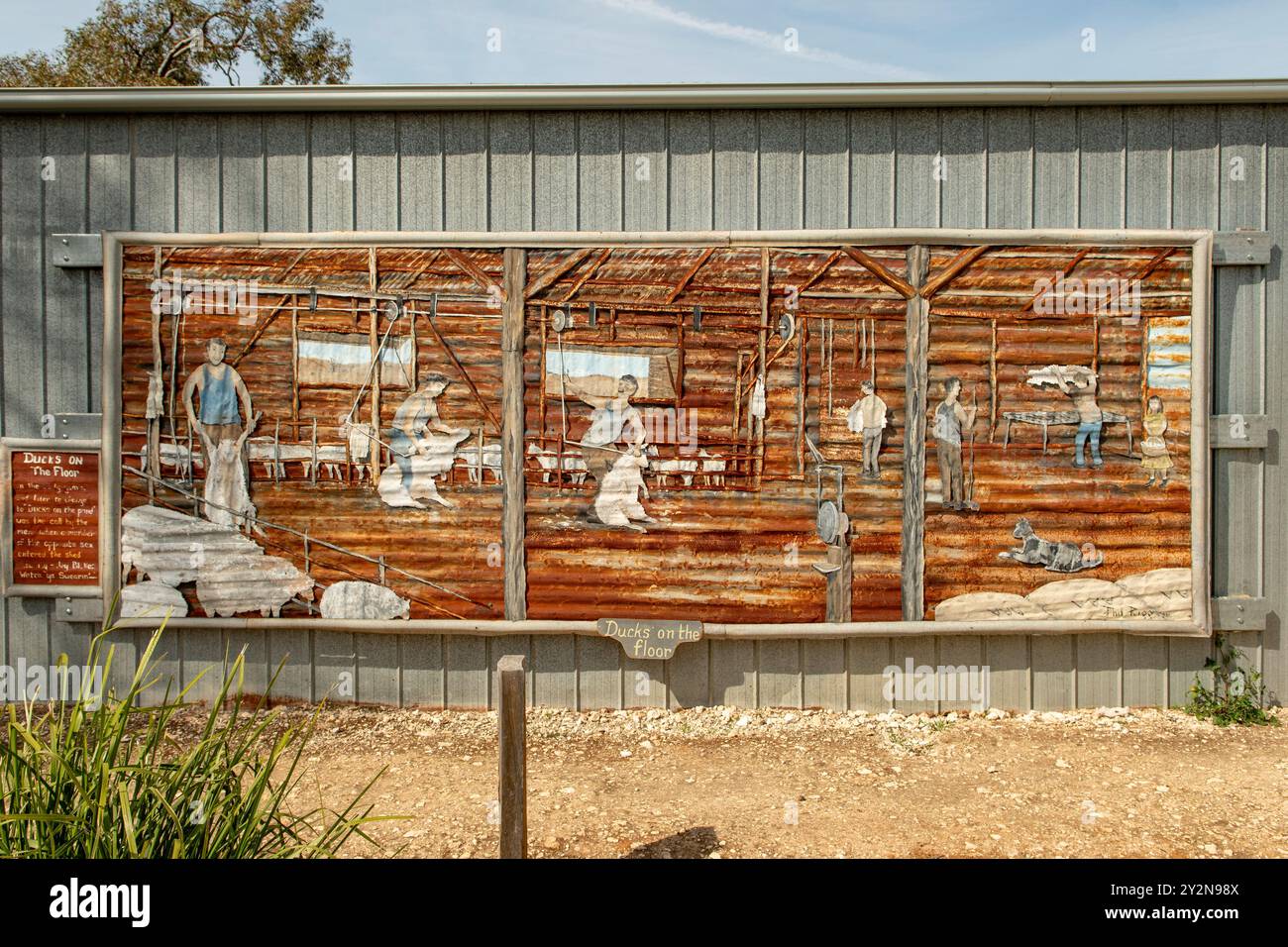 Ducks on the Floor Street Art by Phil Rigg, Woomelang, Victoria ...