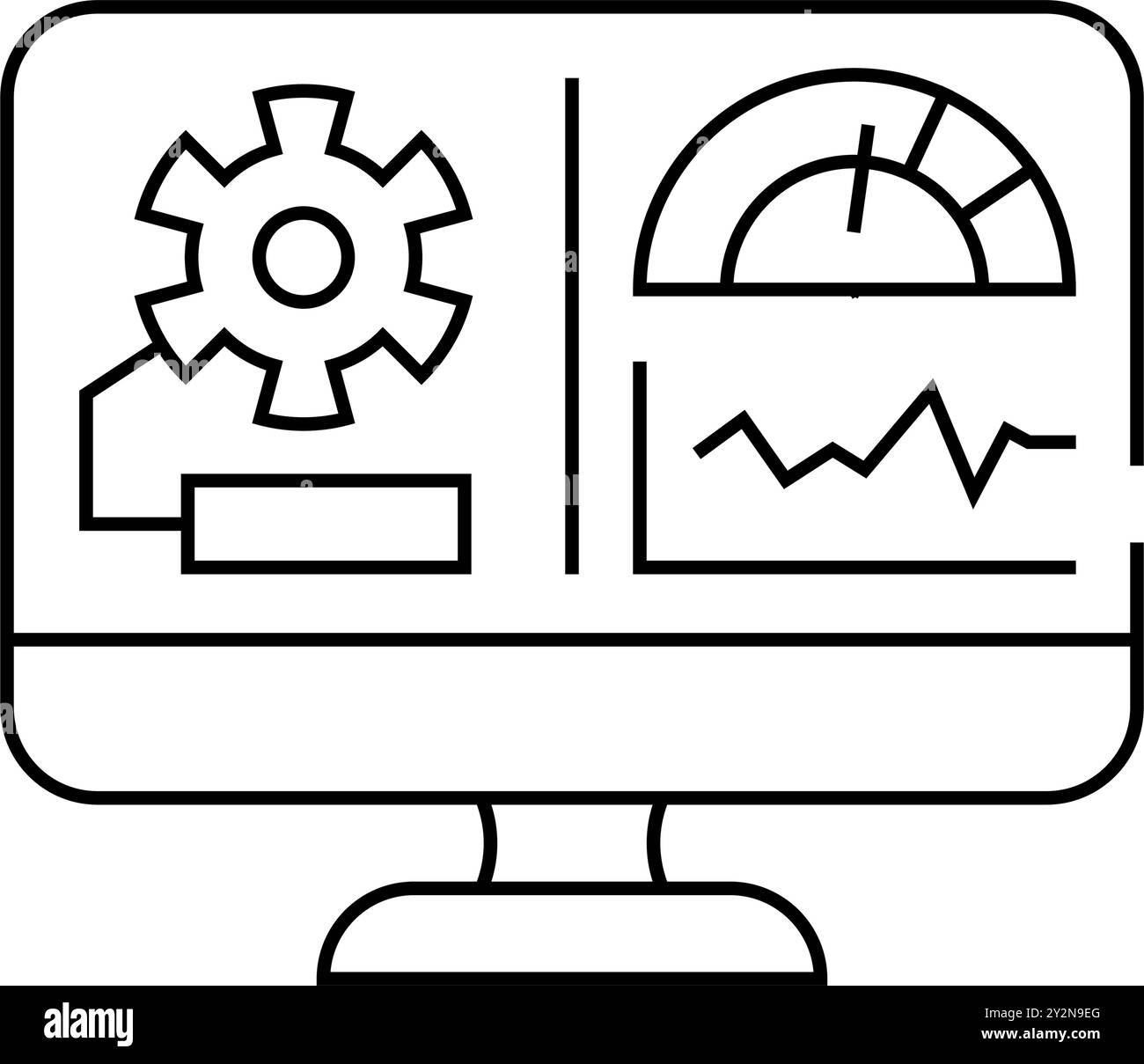 performance testing analyst line icon vector illustration Stock Vector ...
