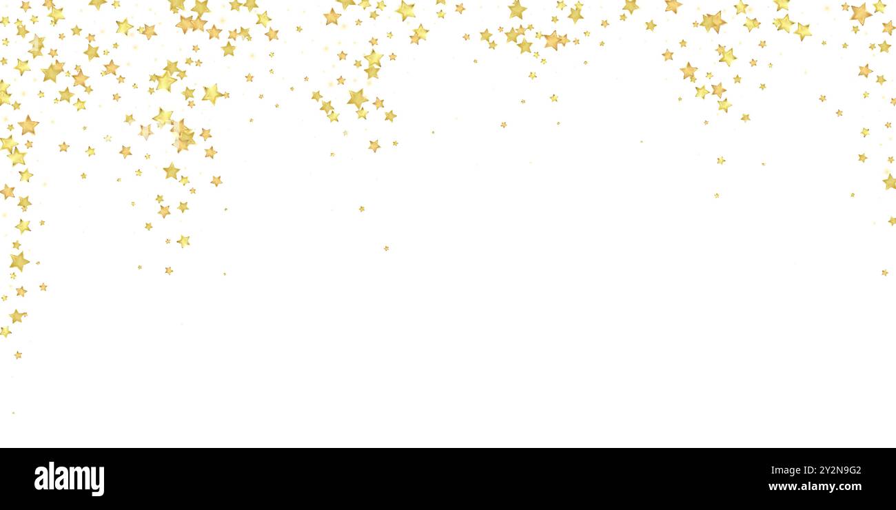Magic stars vector overlay. Gold stars scattered around randomly ...