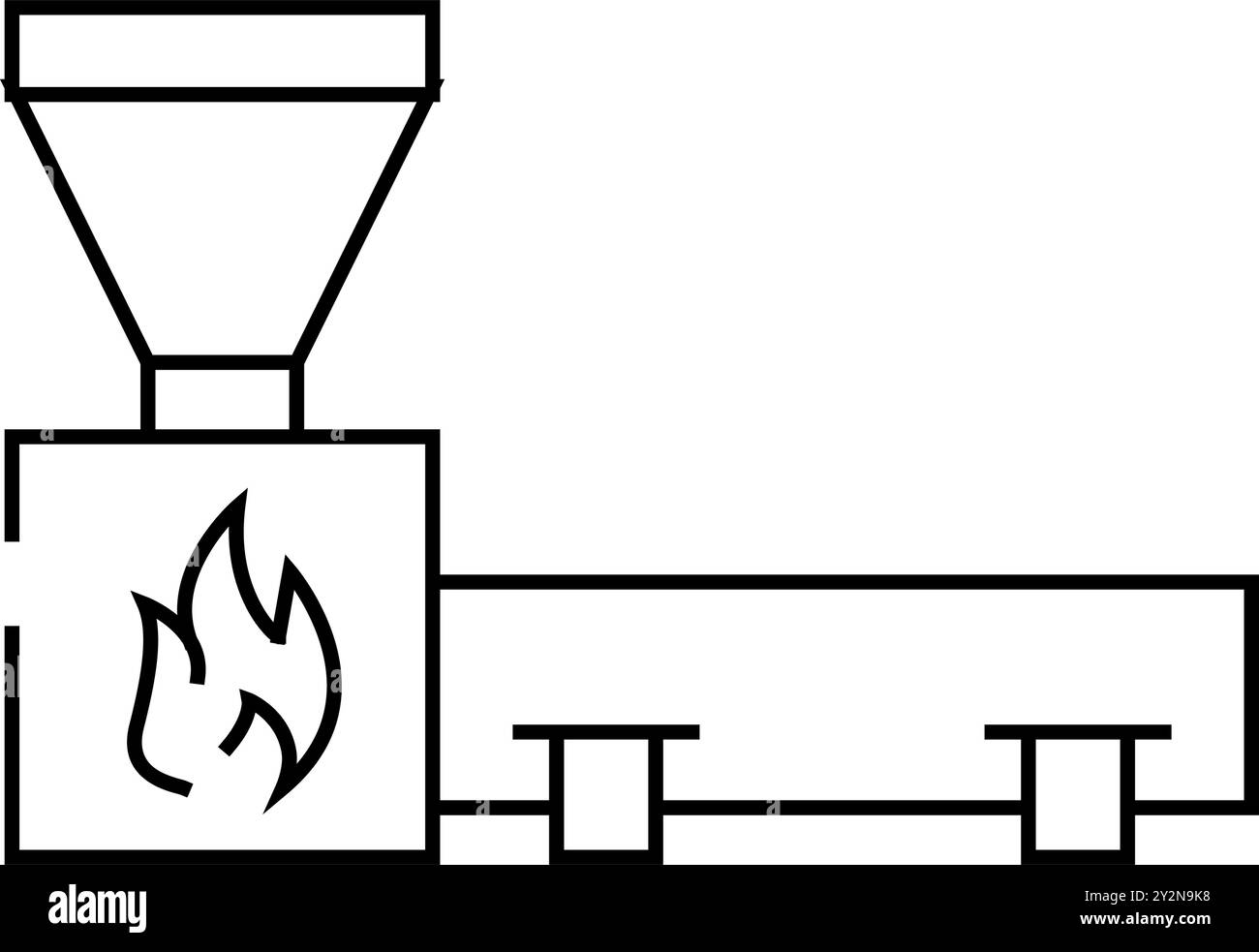 drying wood pellets line icon vector illustration Stock Vector Image ...