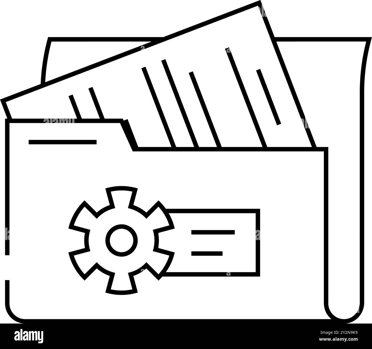 System Documentation Analyst Line Icon Vector Illustration Stock Vector