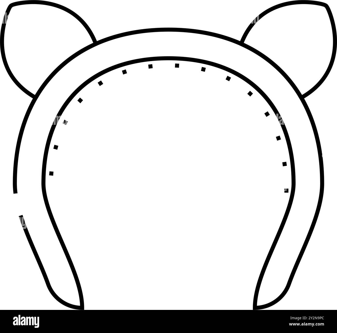 hair pin with animal ears line icon vector illustration Stock Vector ...