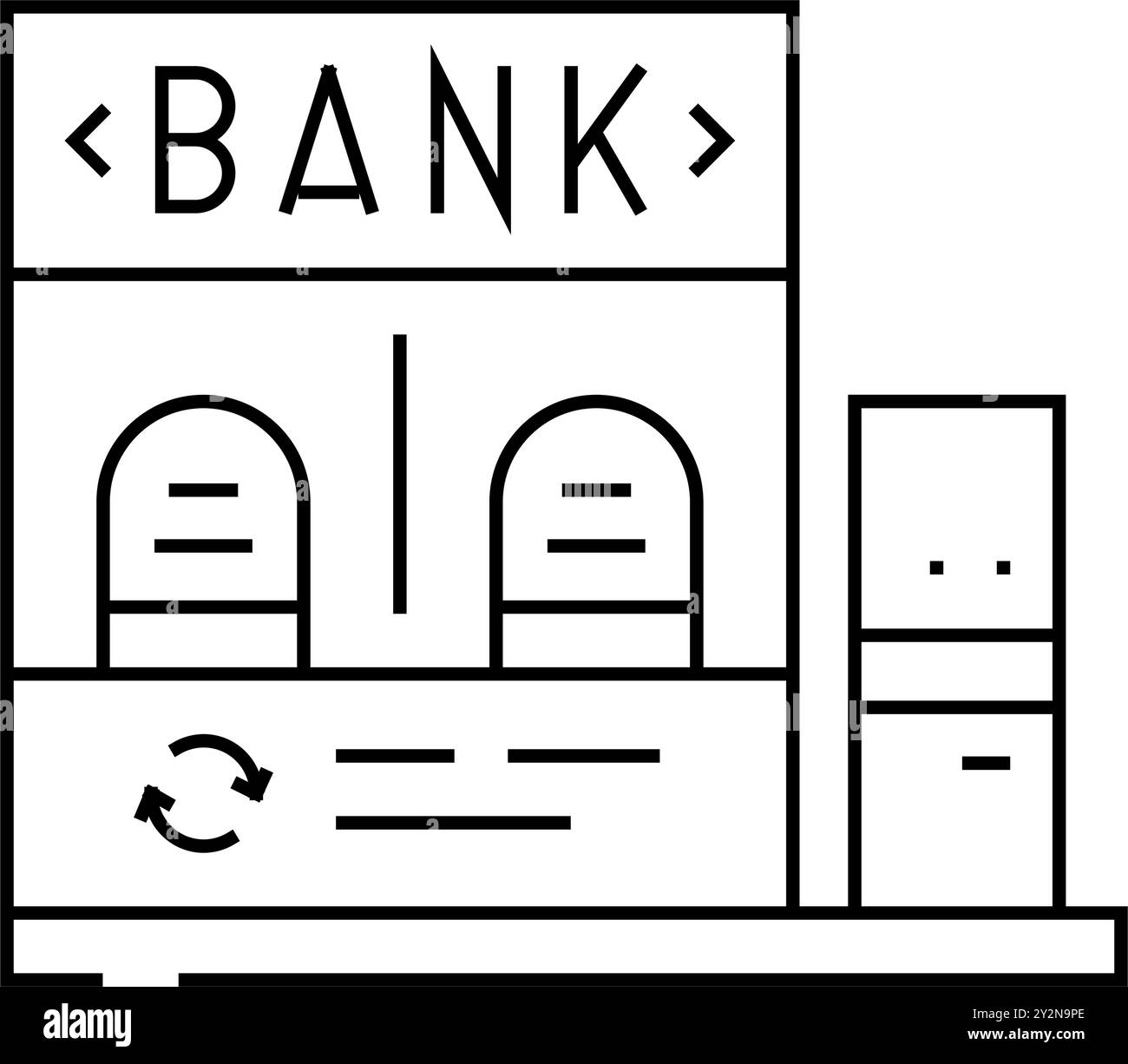 department bank building line icon vector illustration Stock Vector ...