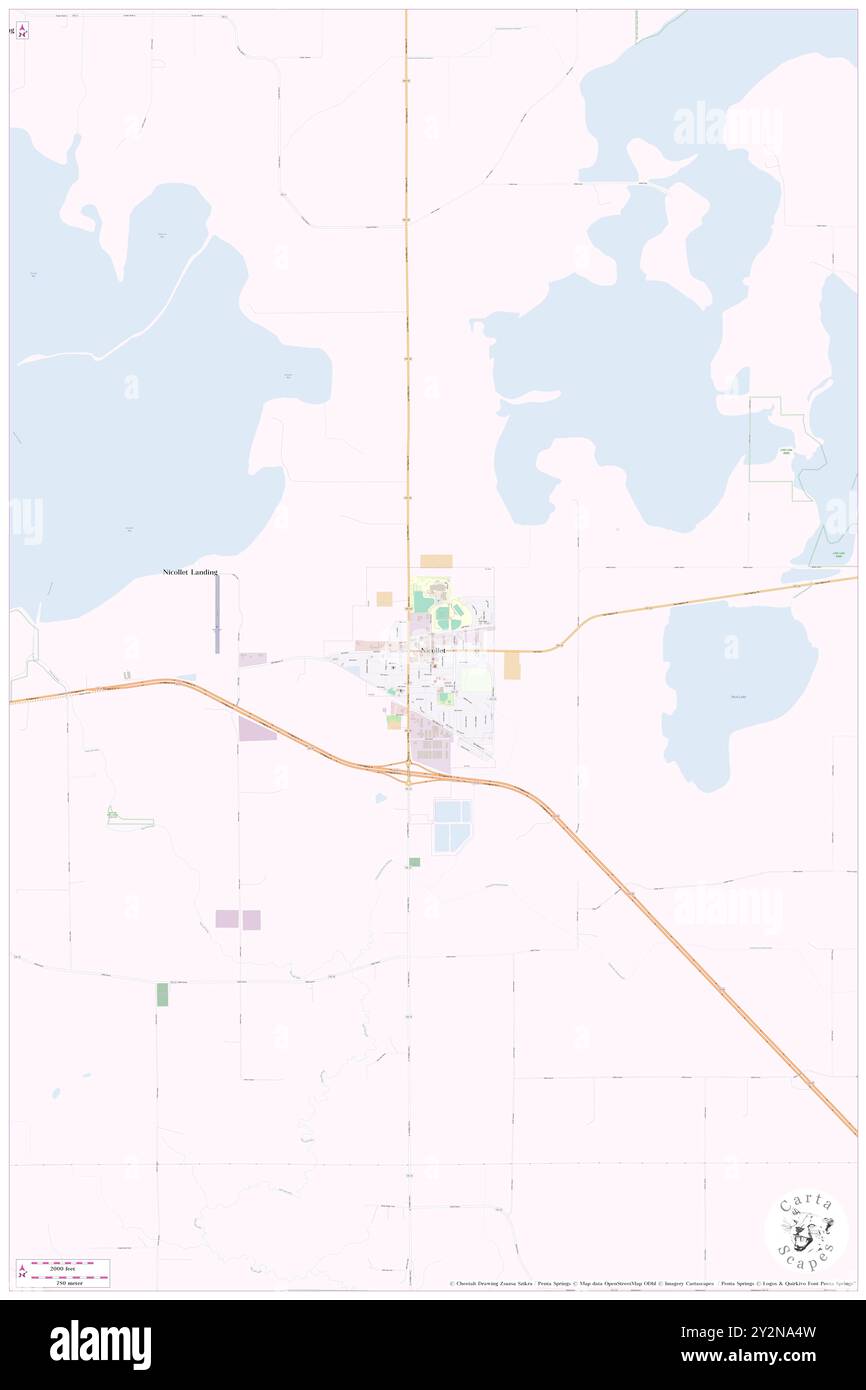 Nicollet county map Cut Out Stock Images & Pictures - Alamy