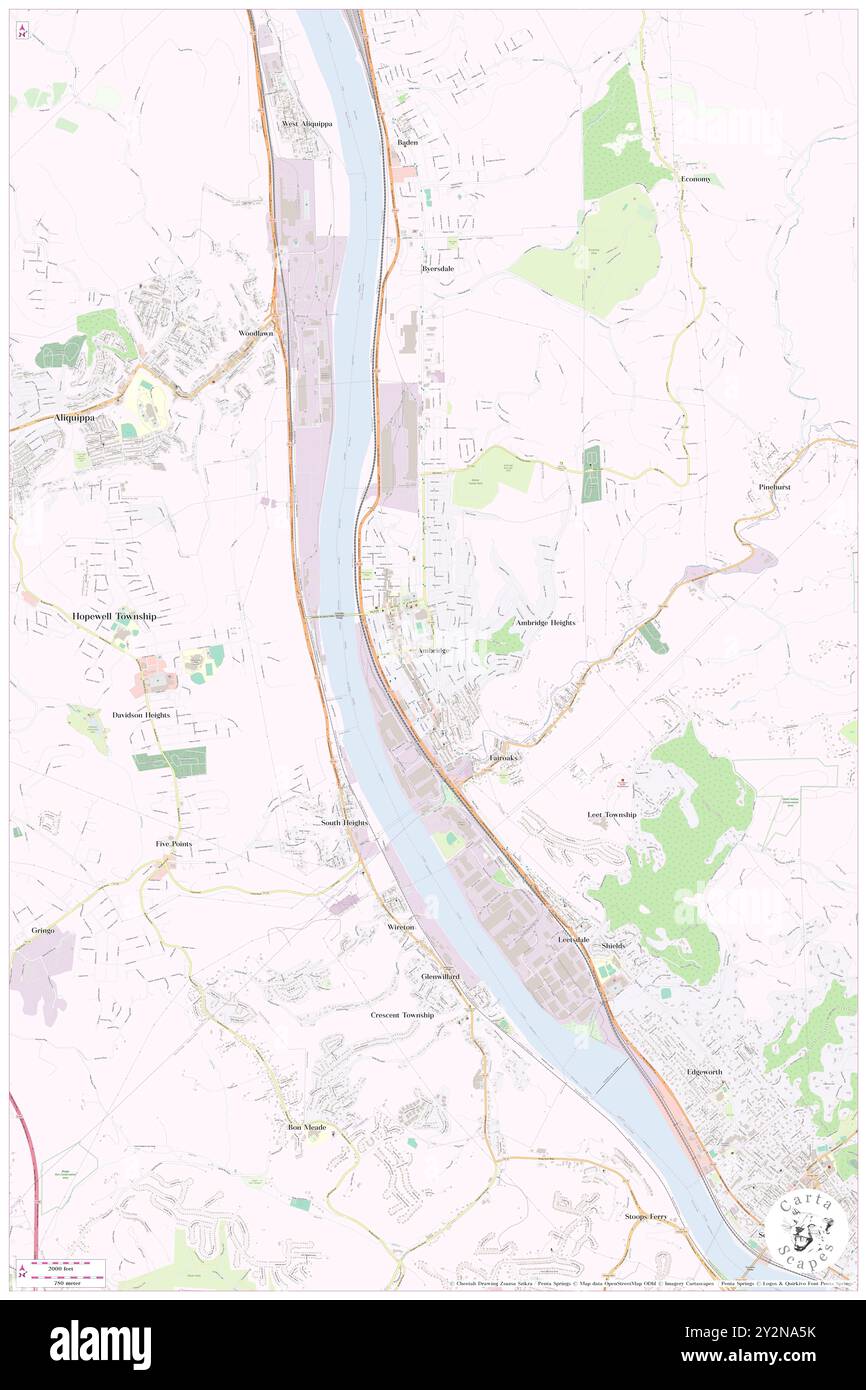 Ambridge pennsylvania map Cut Out Stock Images & Pictures - Alamy