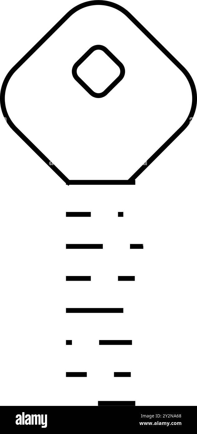 digital key line icon vector illustration Stock Vector Image & Art - Alamy