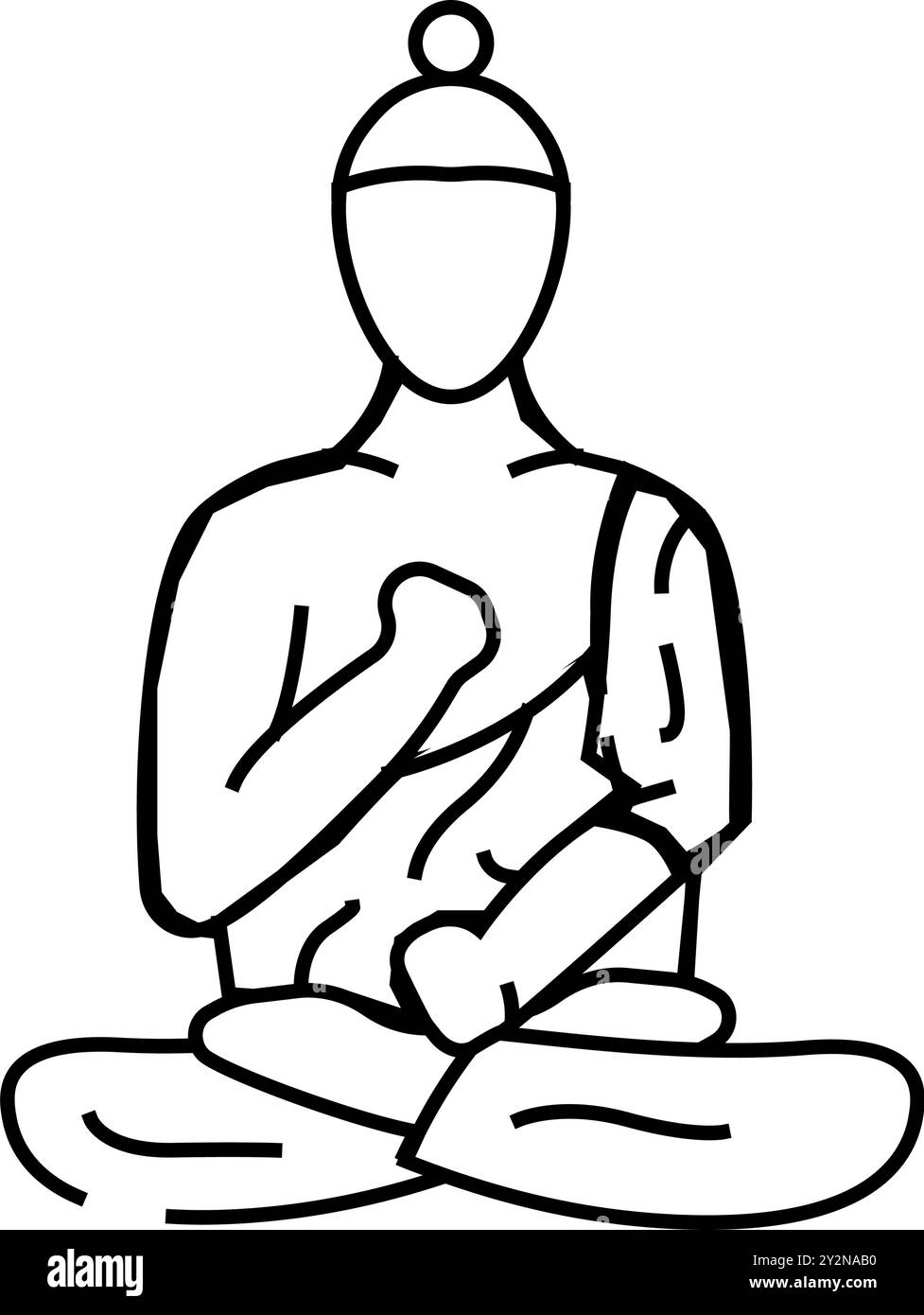 bodhisattva buddhism line icon vector illustration Stock Vector Image ...