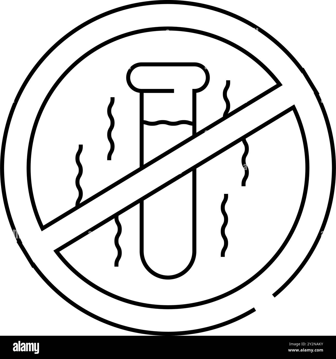 zero toxins product label caution line icon vector illustration Stock ...