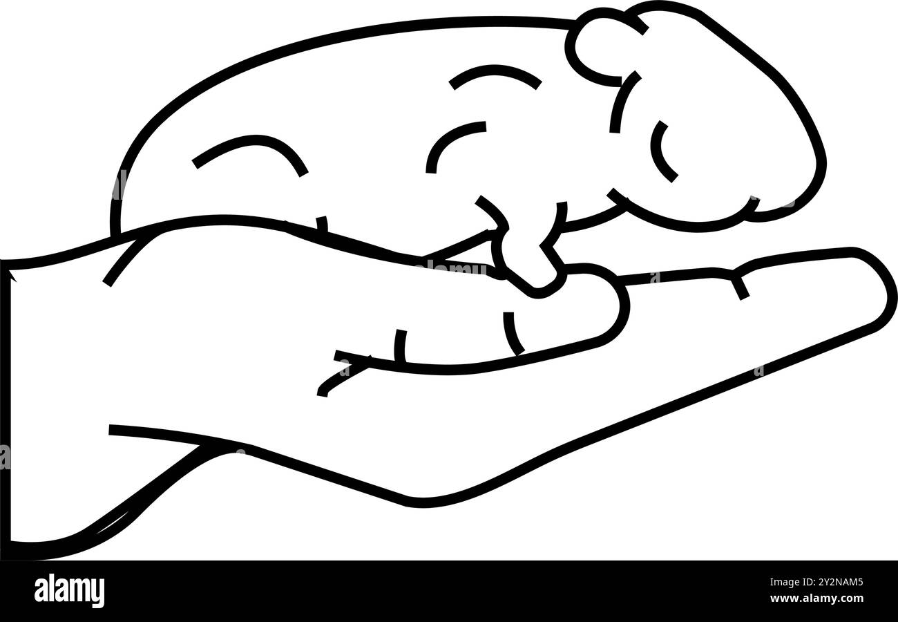 Hamster hand pet line hi-res stock photography and images - Alamy