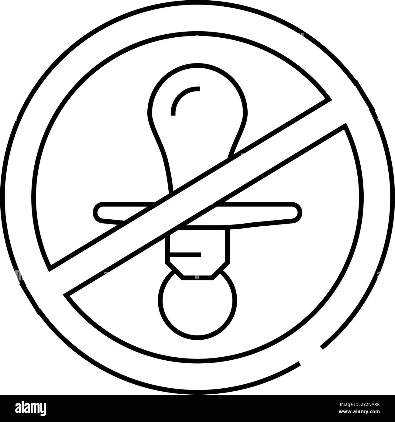 age prevent product label caution line icon vector illustration Stock ...