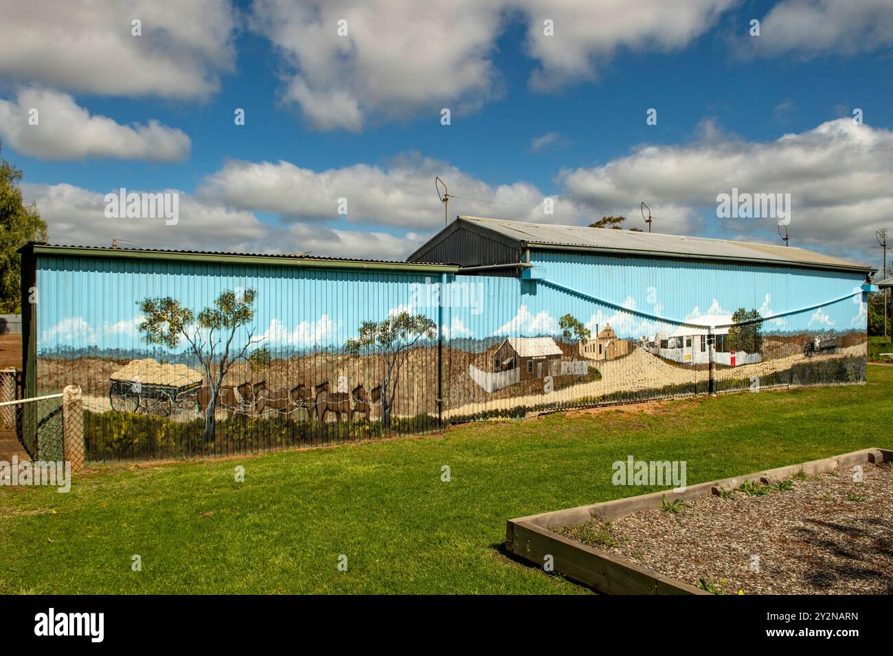 Farm Scene Street Art, Watchem, Victoria, Australia Stock Photo - Alamy