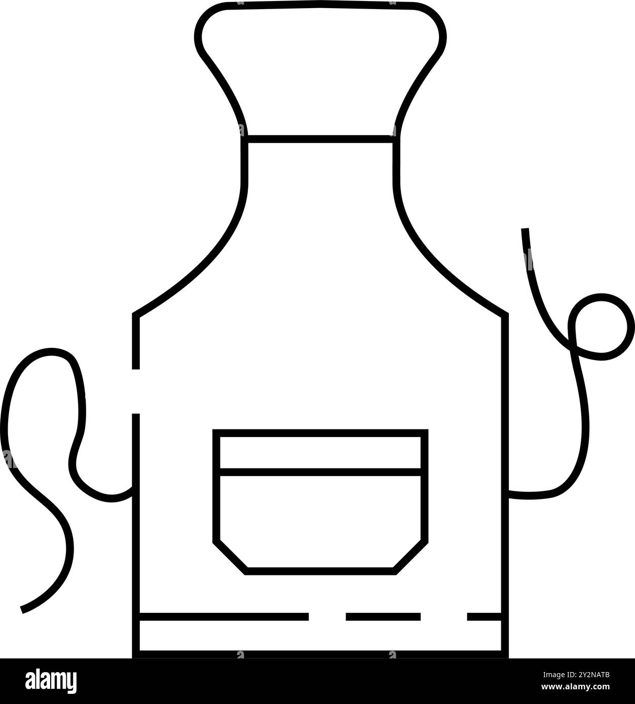 apron ppe protective equipment line icon vector illustration Stock ...