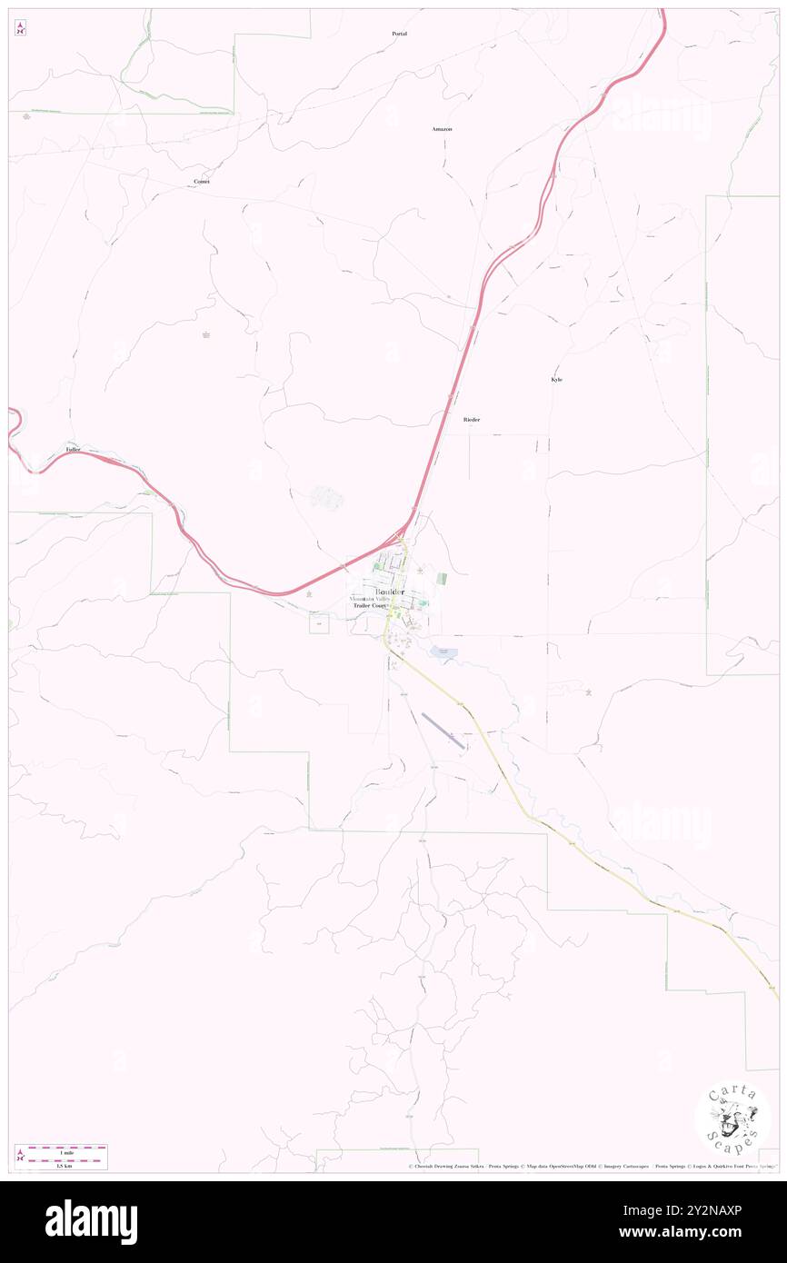 Map of boulder montana Cut Out Stock Images & Pictures - Alamy