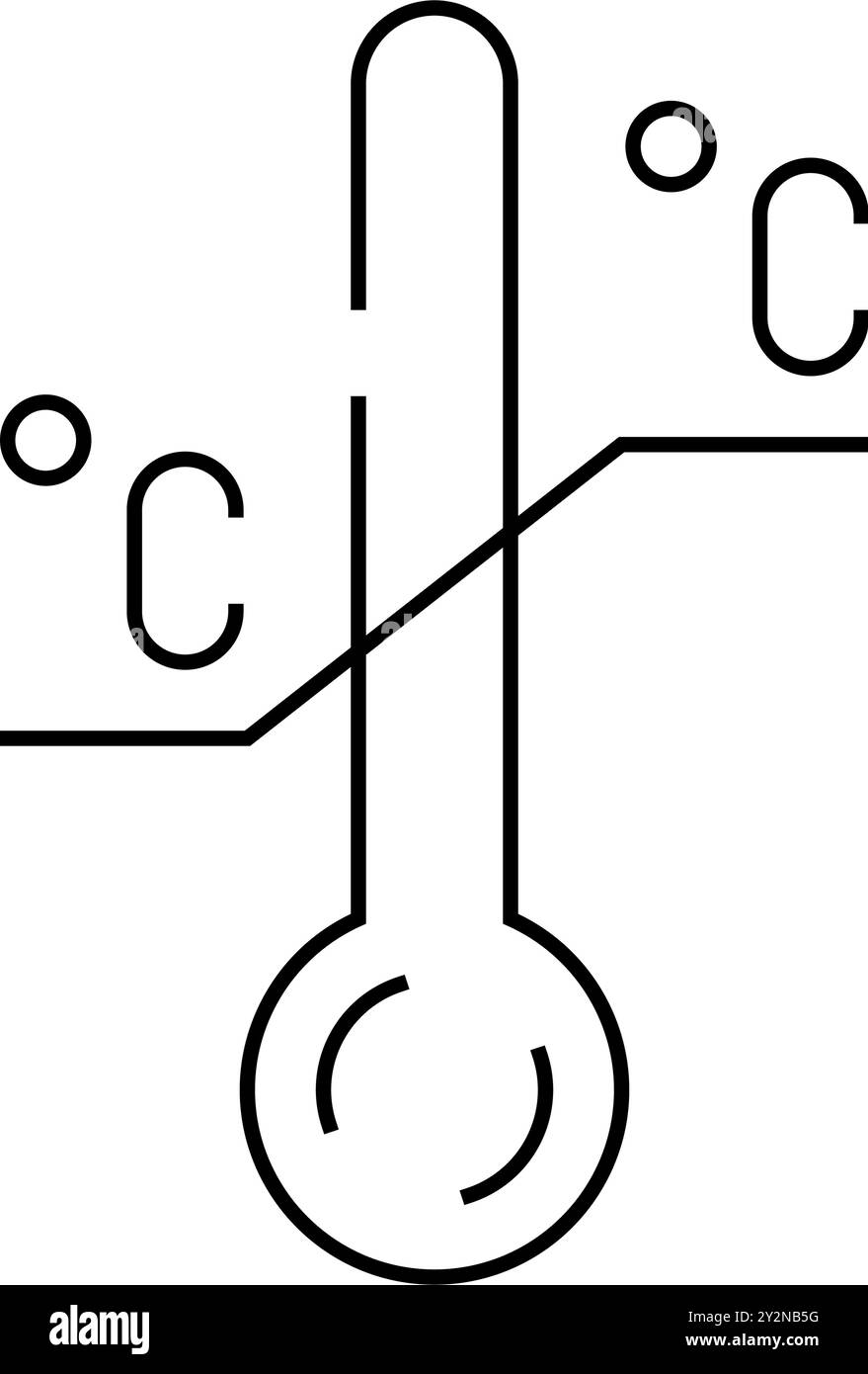 temperature sensitive product label warning line icon vector ...