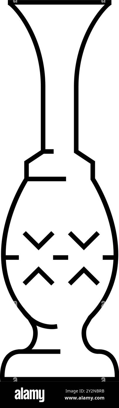 arabic antique pottery jug line icon vector illustration Stock Vector ...