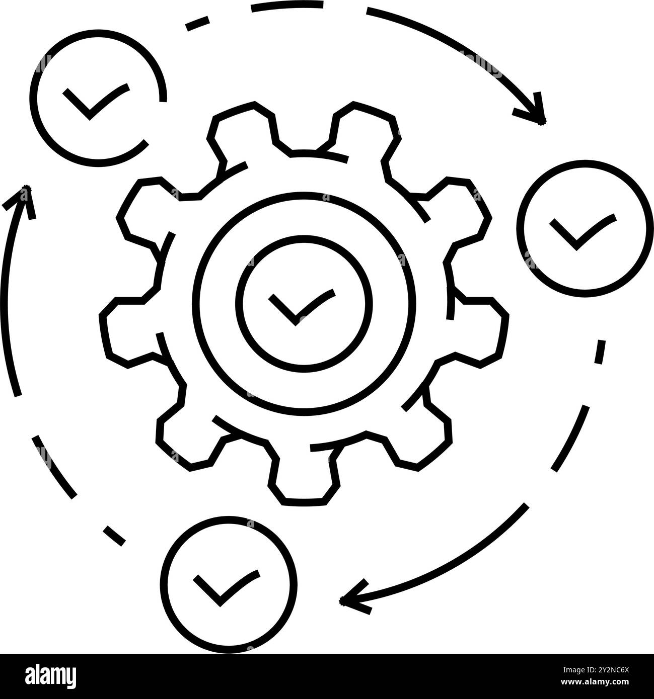implementation business process line icon vector illustration Stock Vector Image & Art - Alamy