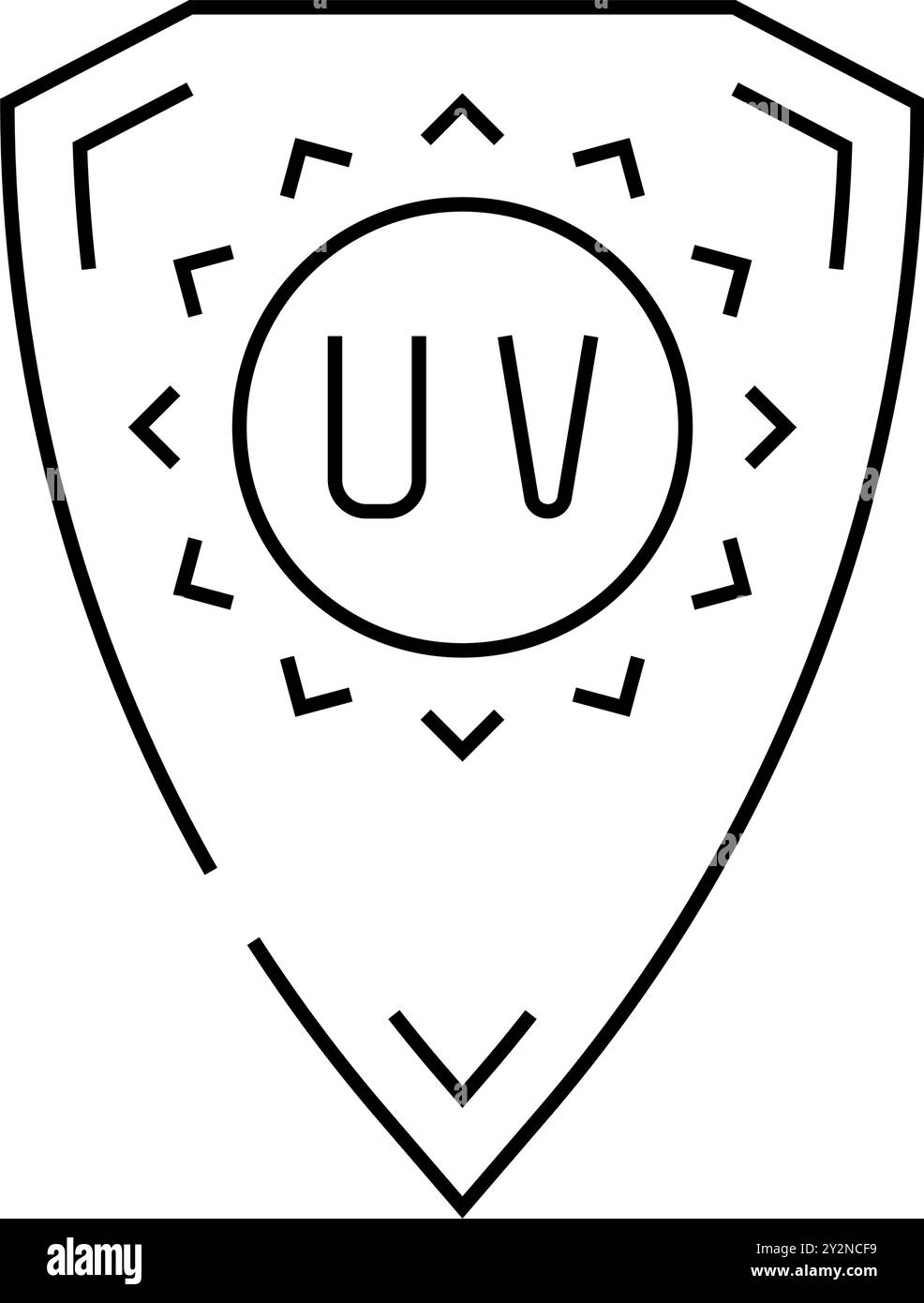 uv protection product label warning line icon vector illustration Stock ...