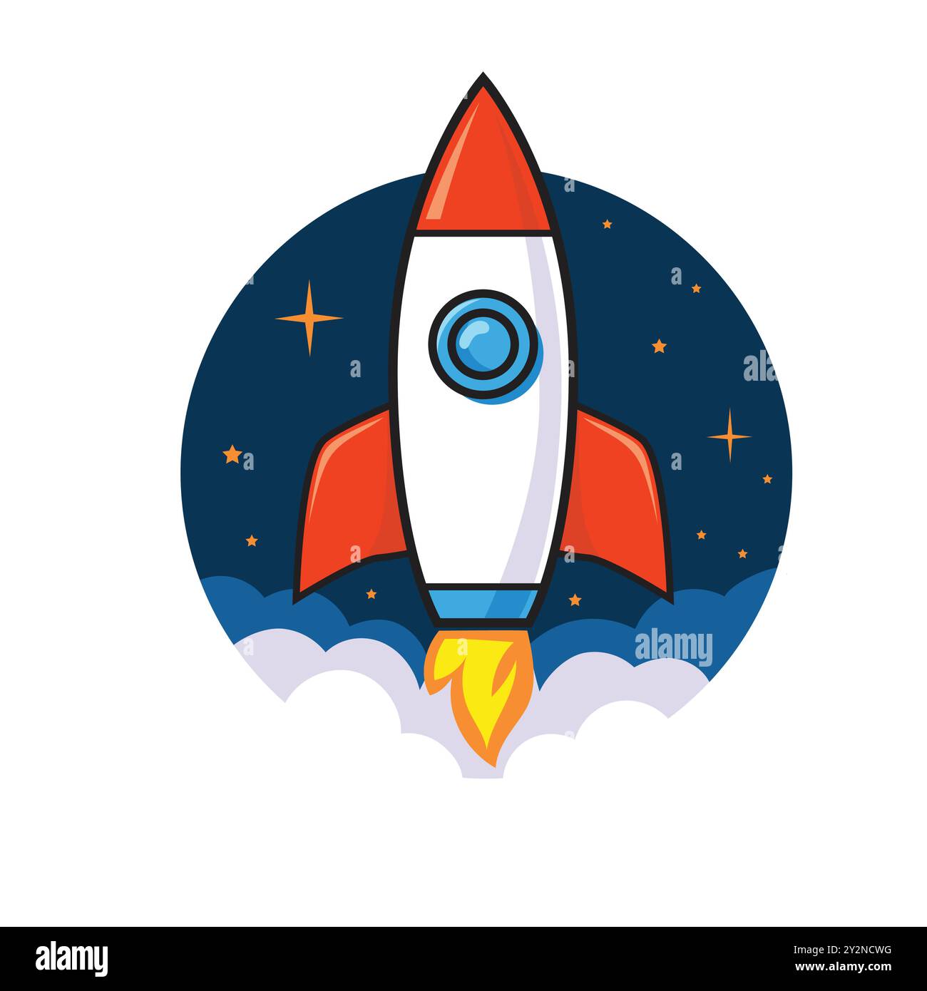 Creative rocket logo design vector illustration. rocket logo technology ...