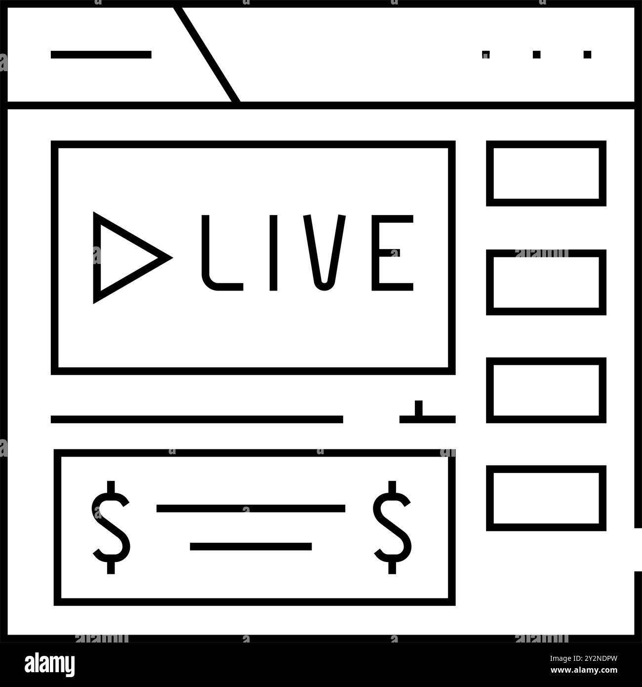 webinar monetization line icon vector illustration Stock Vector Image ...