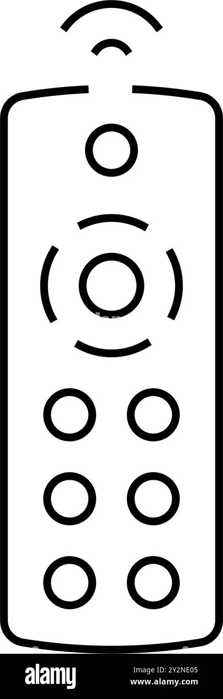 remote control label product caution line icon vector illustration ...