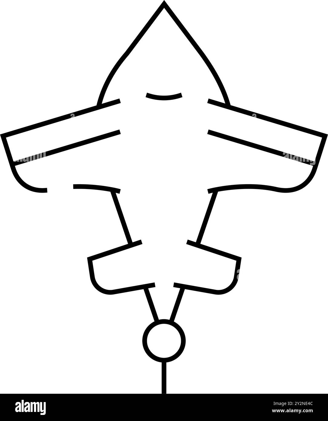 airplane shape kite line icon vector illustration Stock Vector Image ...