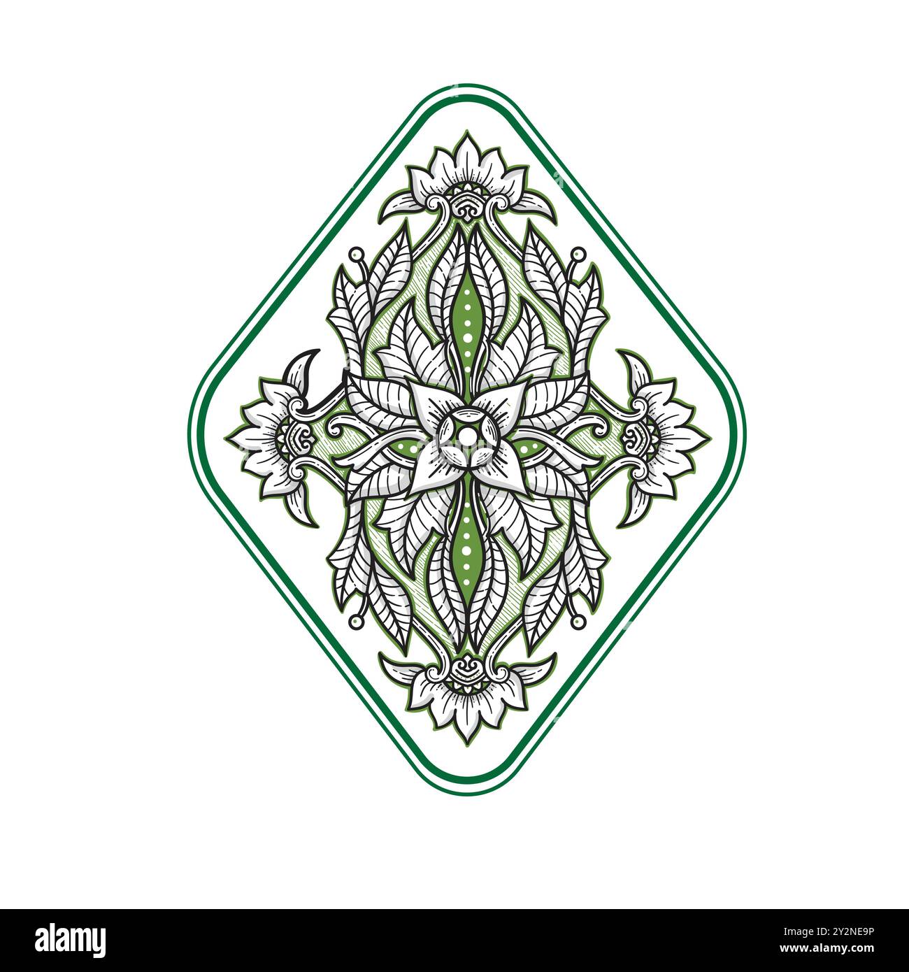 hand drawn vintage floral design, Ornamental plant drawing illustration ...