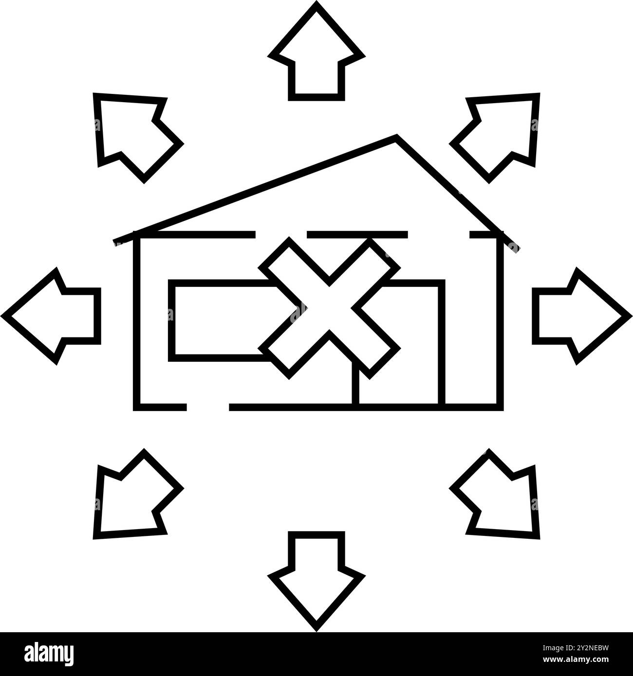 outdoor use only label product caution line icon vector illustration ...