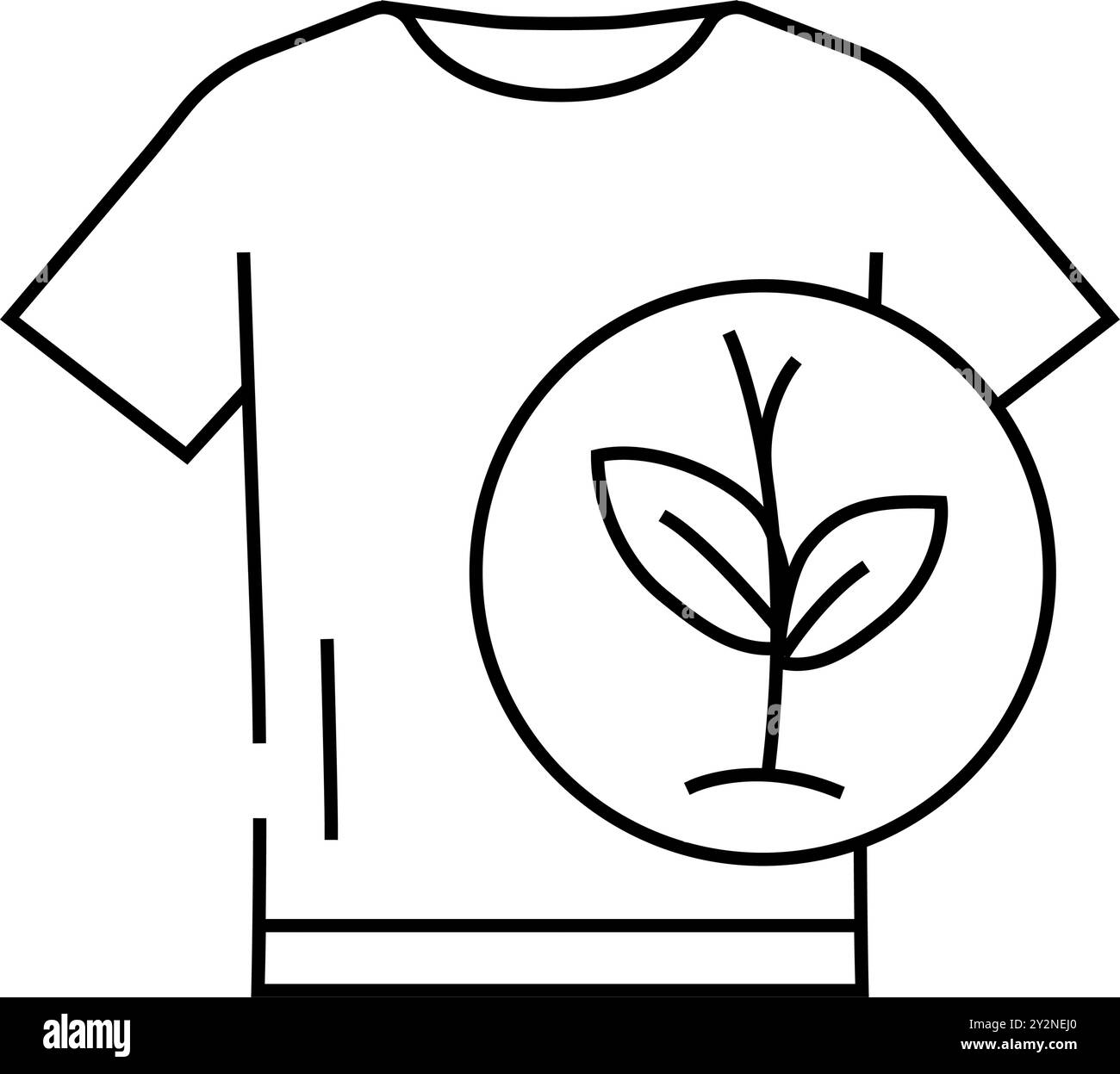 tencel clothing sustainable fashion line icon vector illustration Stock ...