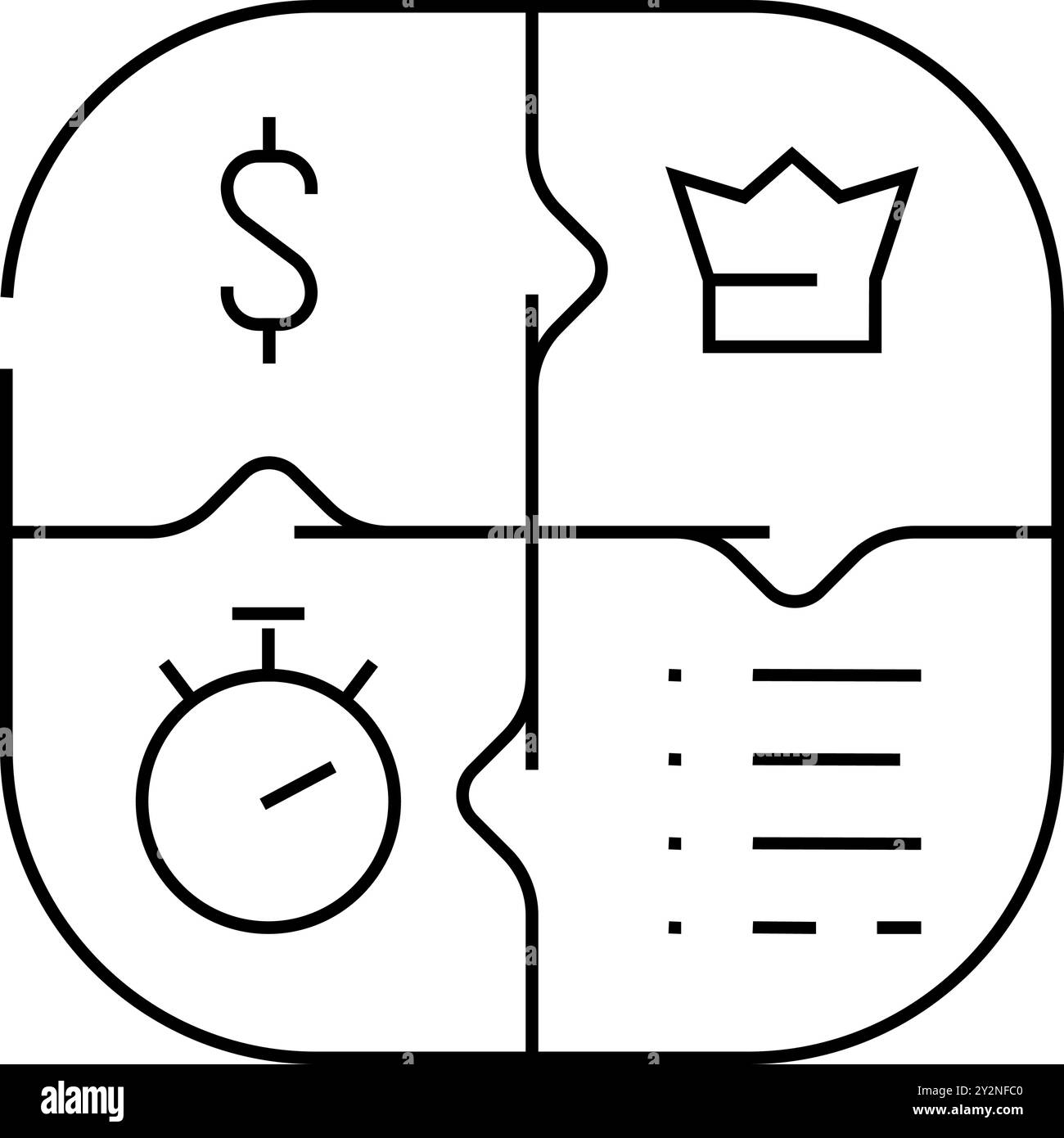 bant budget authority needs timeline line icon vector illustration ...