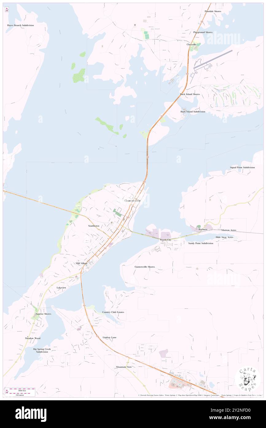 Guntersville map Cut Out Stock Images & Pictures - Alamy