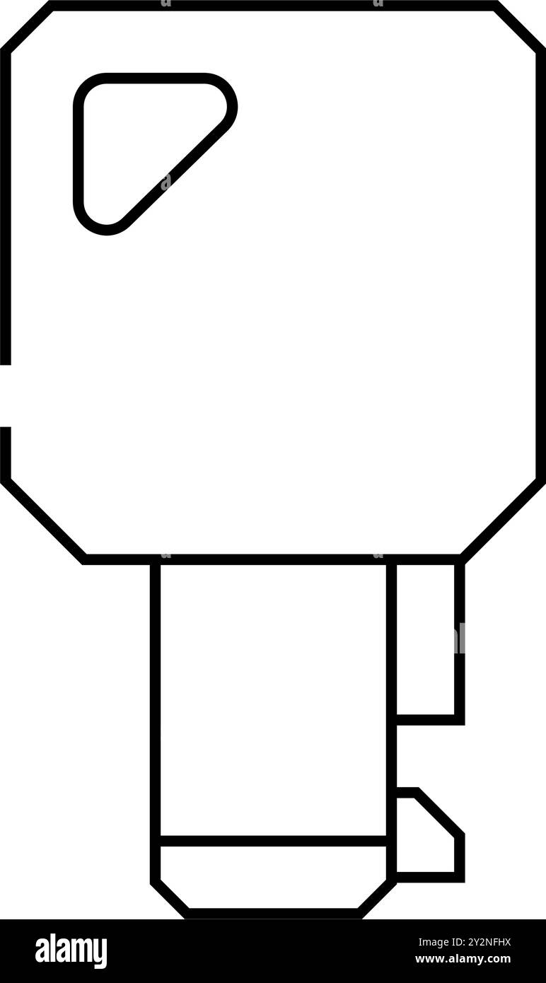 key for twist lock line icon vector illustration Stock Vector Image ...