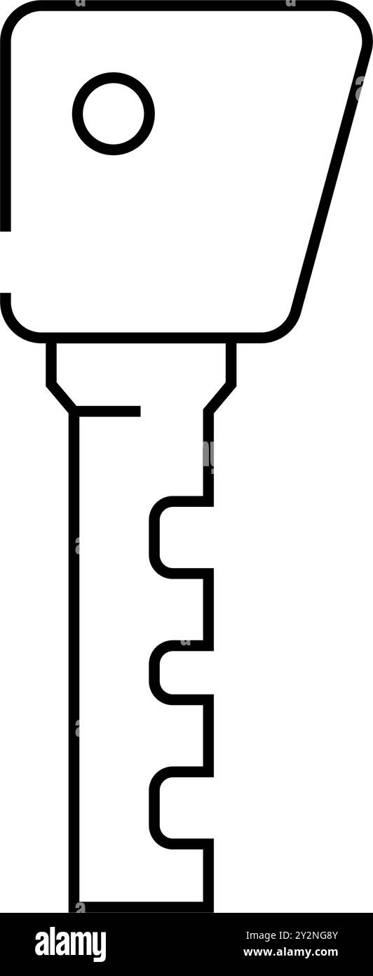 ancient key line icon vector illustration Stock Vector Image & Art - Alamy