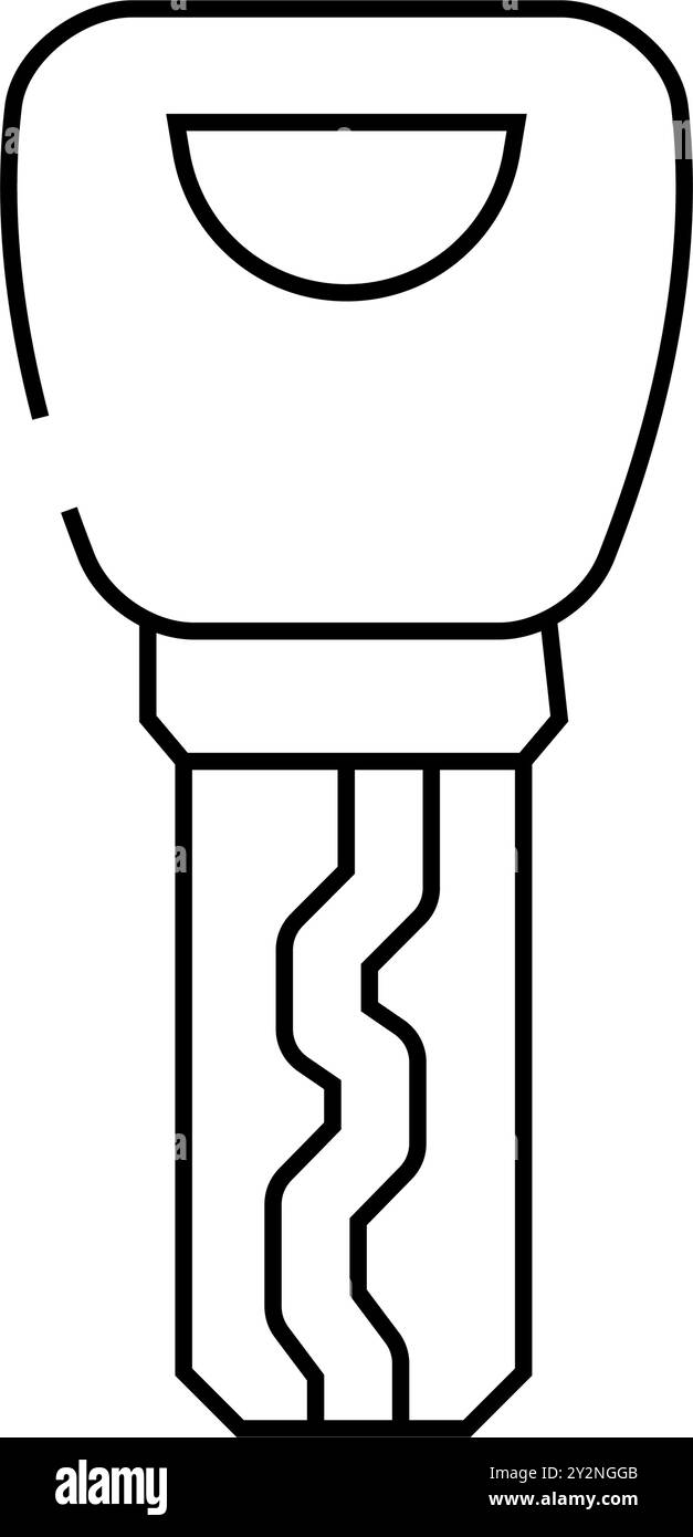 laser cut key line icon vector illustration Stock Vector Image & Art ...