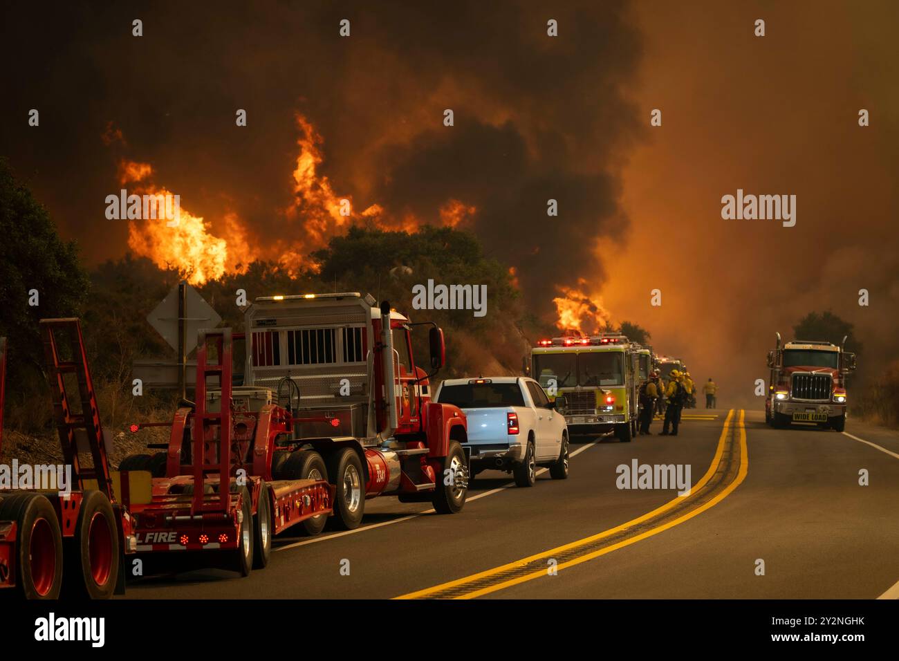 Lake Elsinore, United States. 11th Sep, 2024. Costa Mesa Firefighters ...