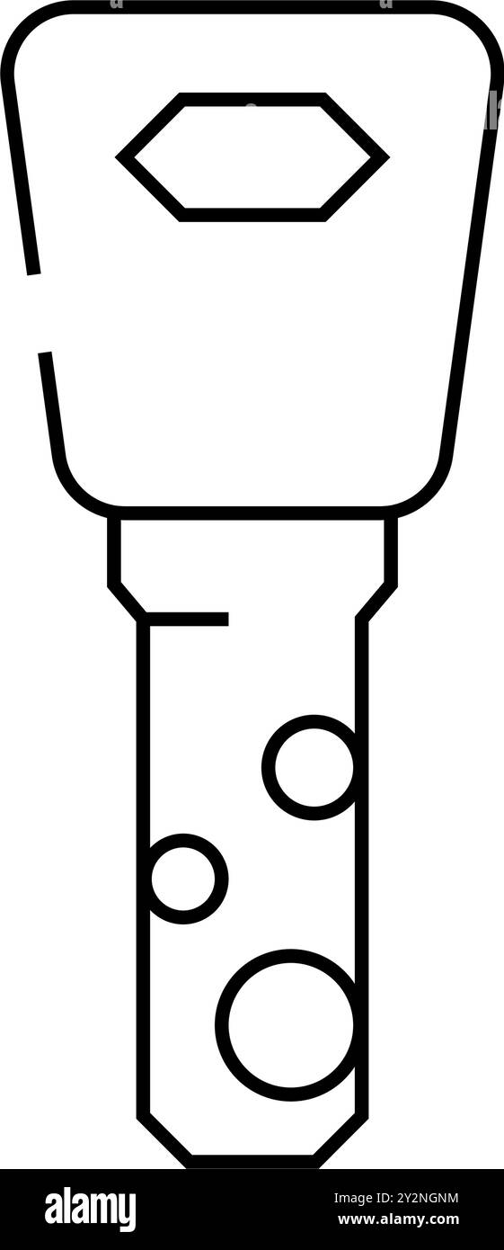 dimple key line icon vector illustration Stock Vector Image & Art - Alamy