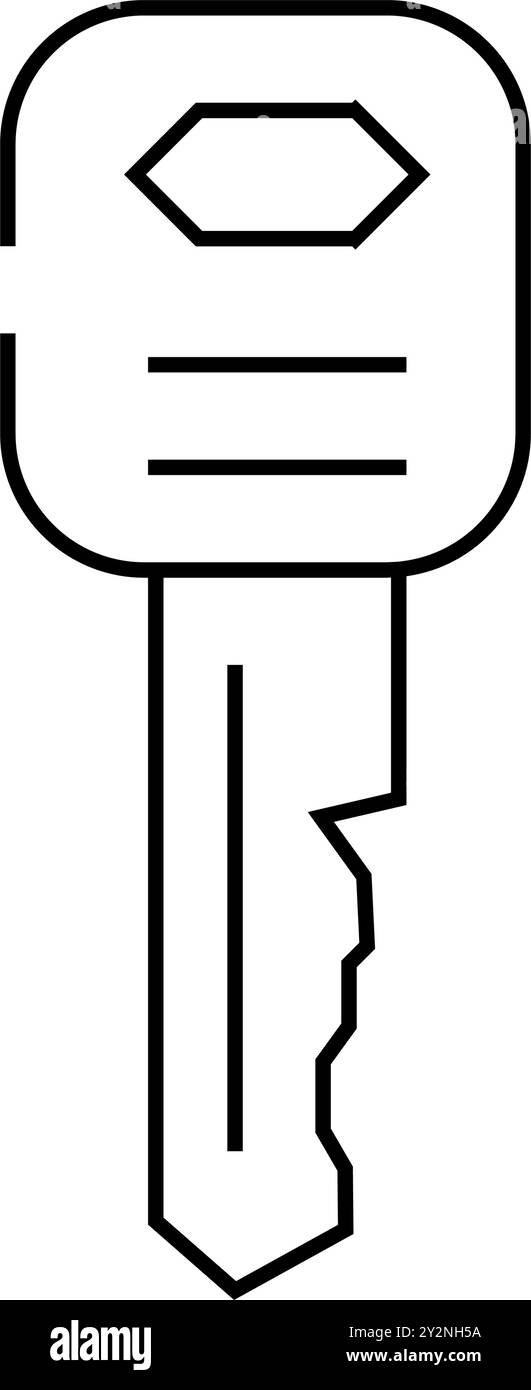 standard english key line icon vector illustration Stock Vector Image ...