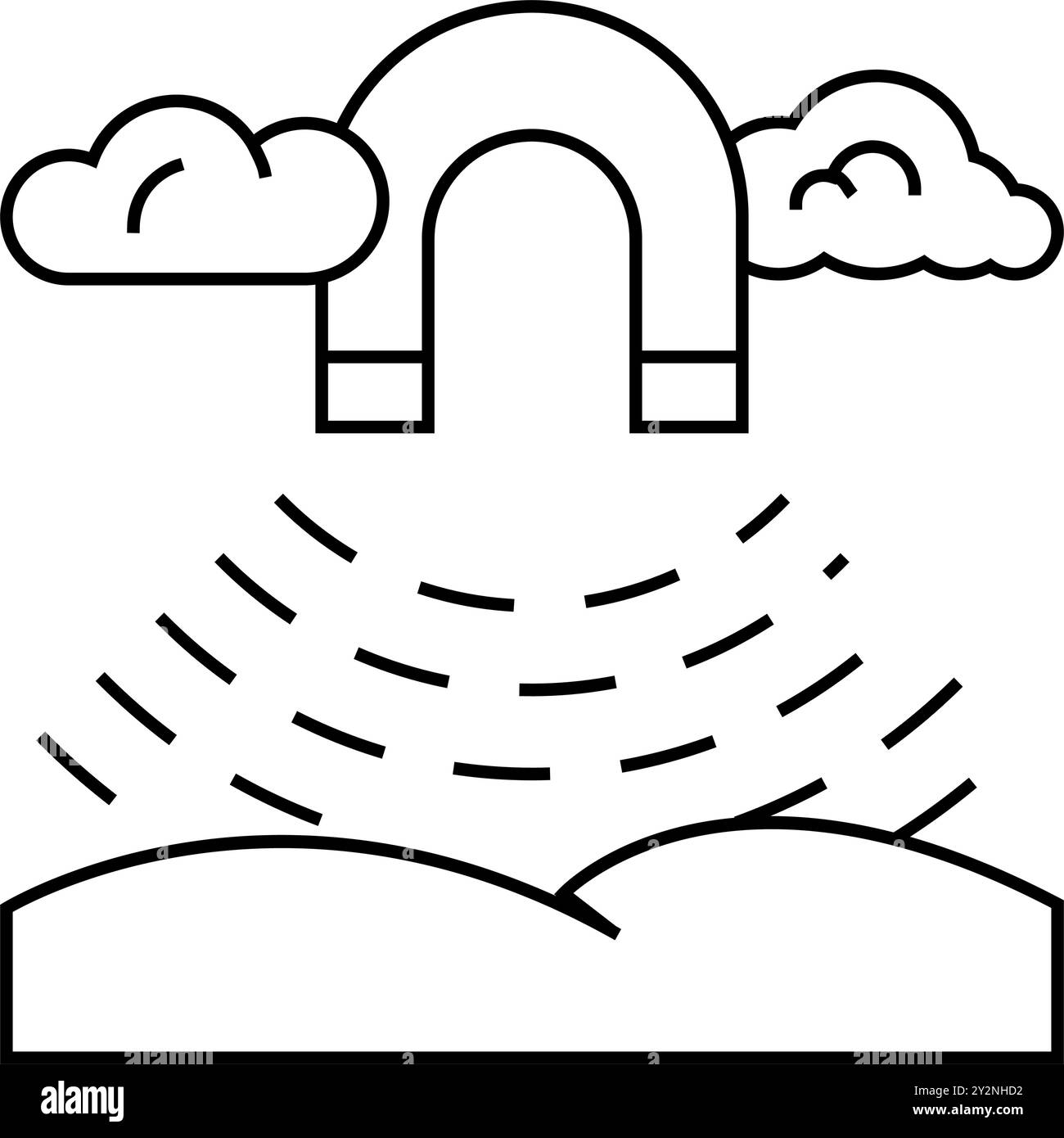 geomagnetic storm line icon vector illustration Stock Vector Image ...