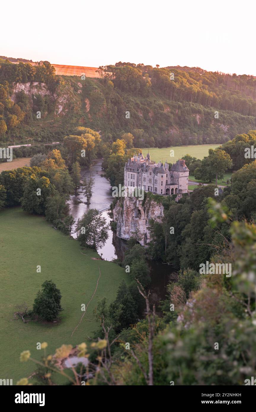 Aerial view of Walzin Castle in Wallonia, Belgium Stock Photo - Alamy