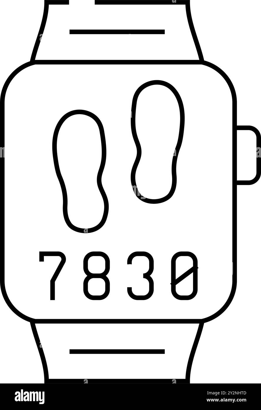 walk steps controlling watches line icon vector illustration Stock ...