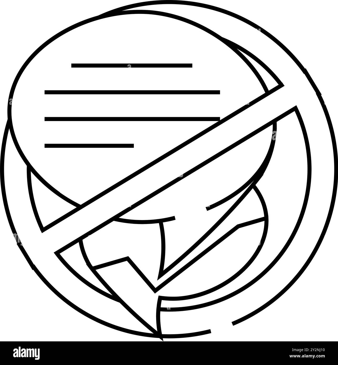 refusal to communicate in real life line icon vector illustration Stock ...