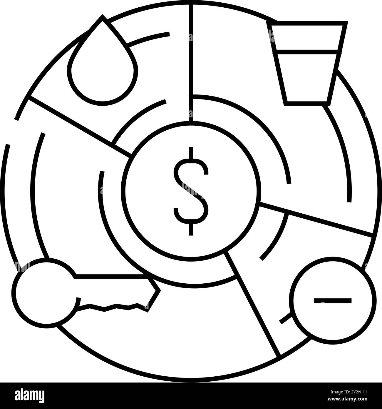 expense tracking line icon vector illustration Stock Vector Image & Art ...