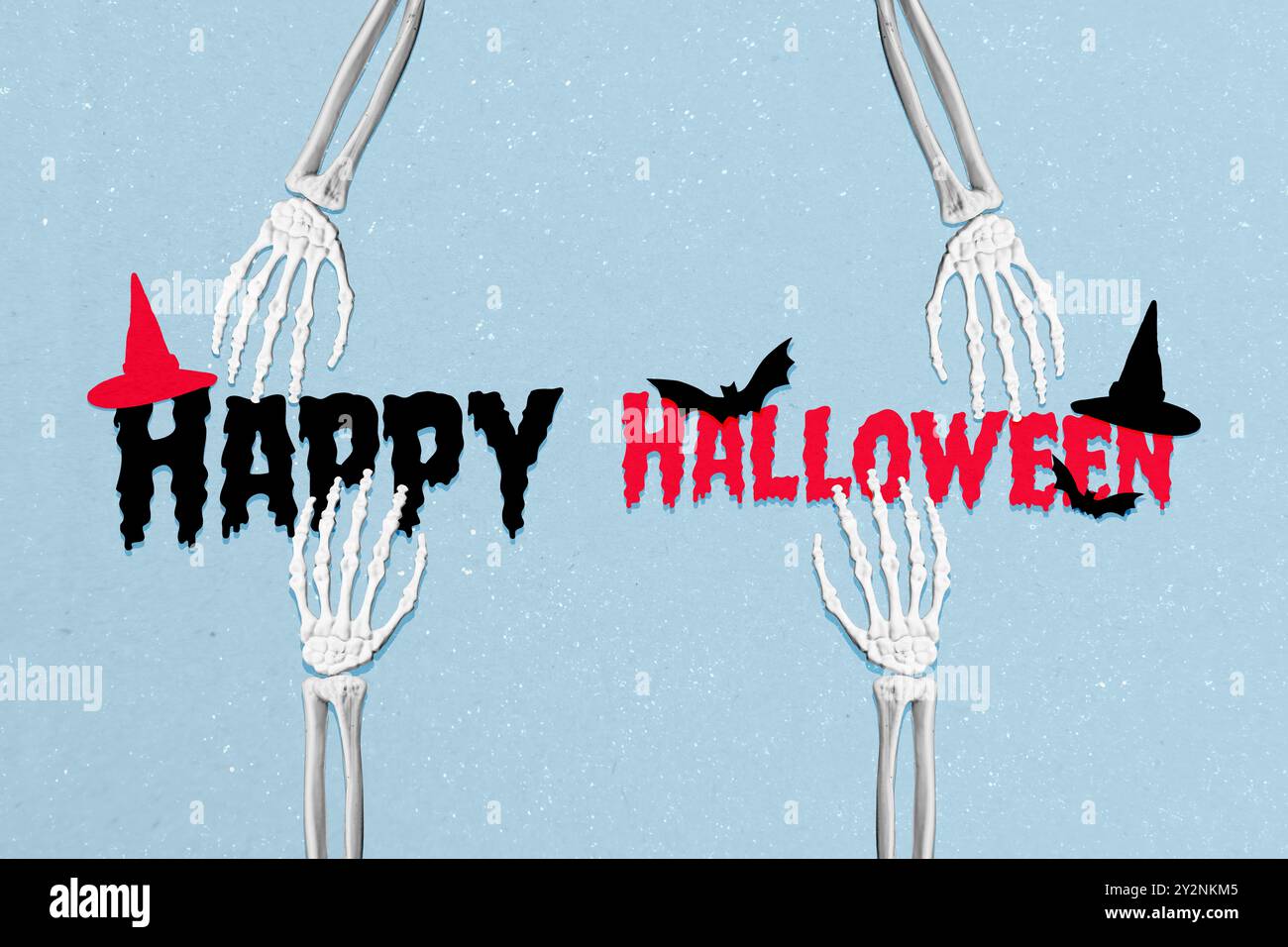 Composite photo collage of bones hands spell dead skeleton cemetery ...