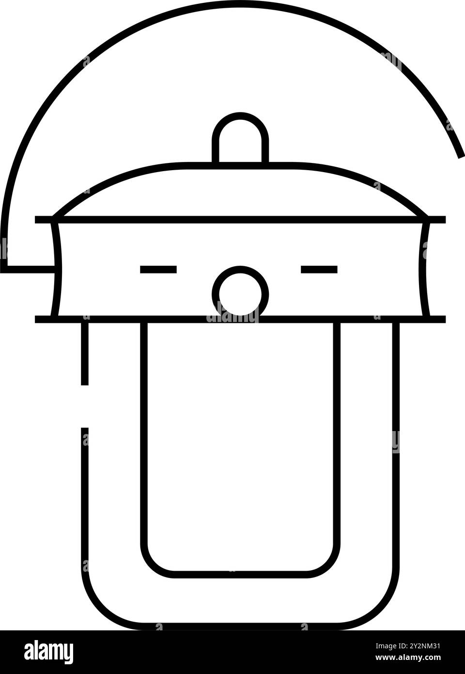 backyard outdoor lamp line icon vector illustration Stock Vector Image ...