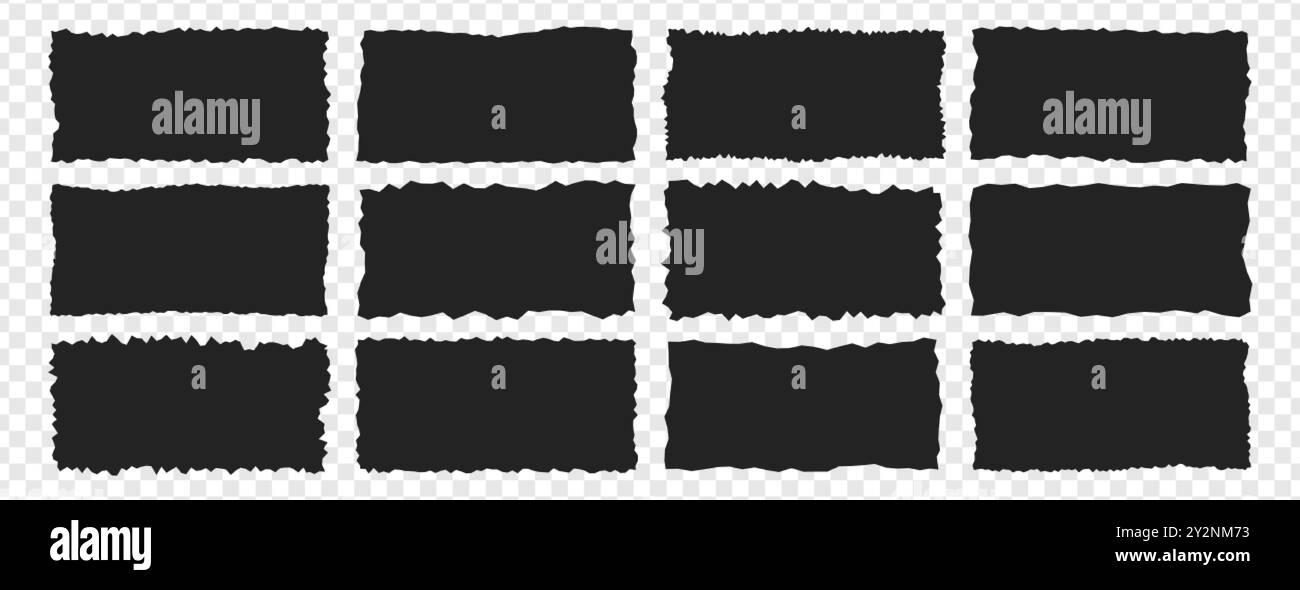Ripped paper frame rectangle Black and White Stock Photos & Images - Alamy