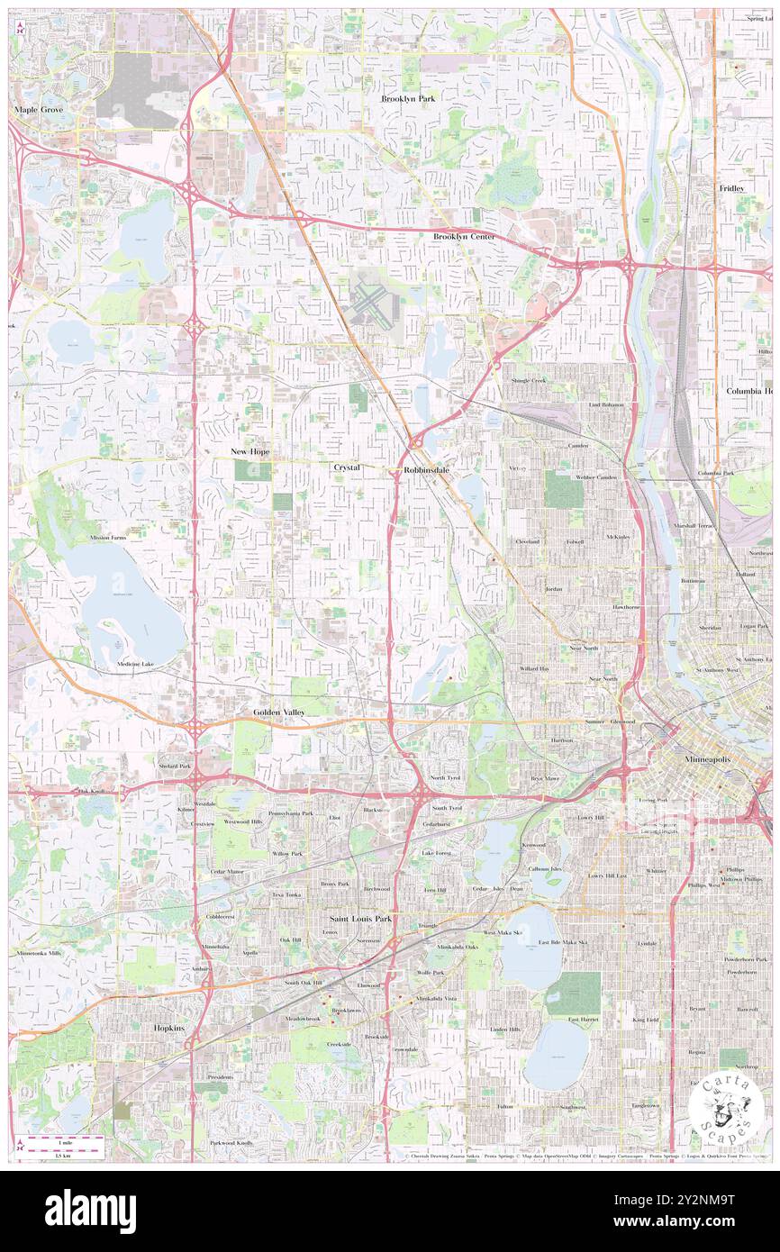 Golden valley county map Cut Out Stock Images & Pictures - Alamy