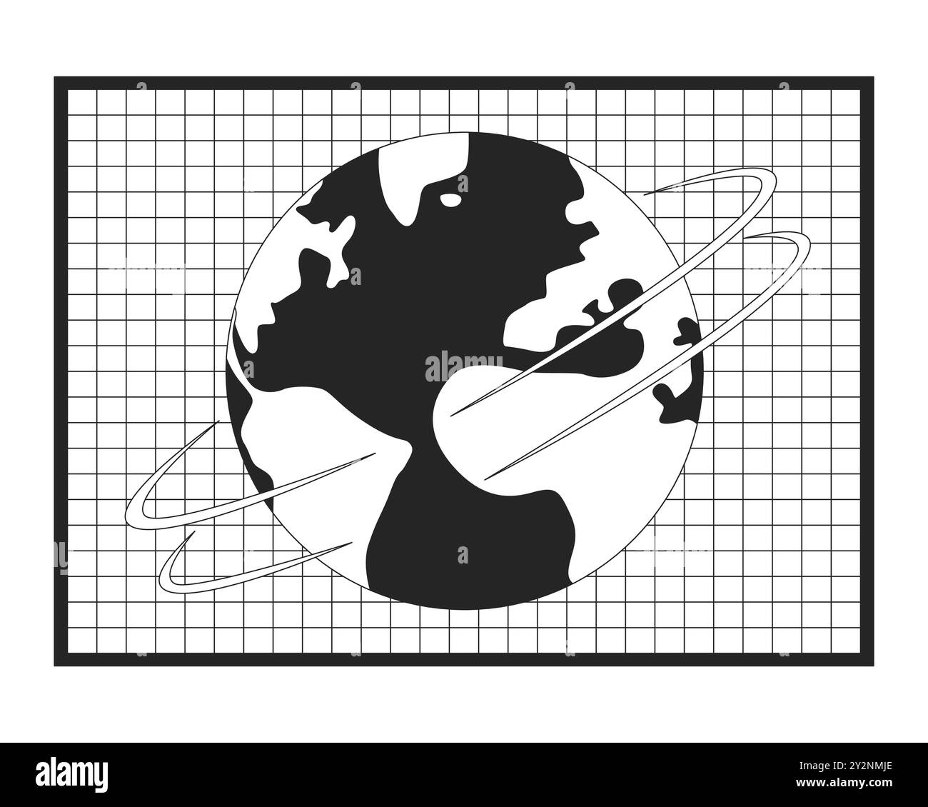 Drawing earth rotation Cut Out Stock Images & Pictures - Alamy