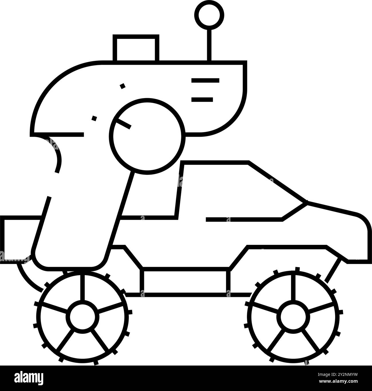 radio controlled car racing line icon vector illustration Stock Vector ...