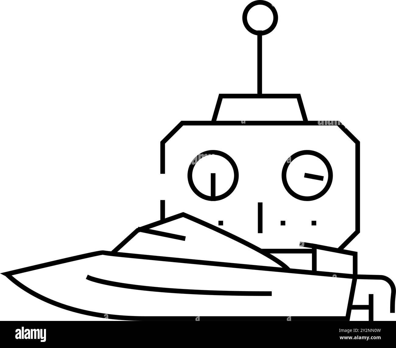 Remote Control Boat Racing Line Icon Vector Illustration Stock Vector Image And Art Alamy